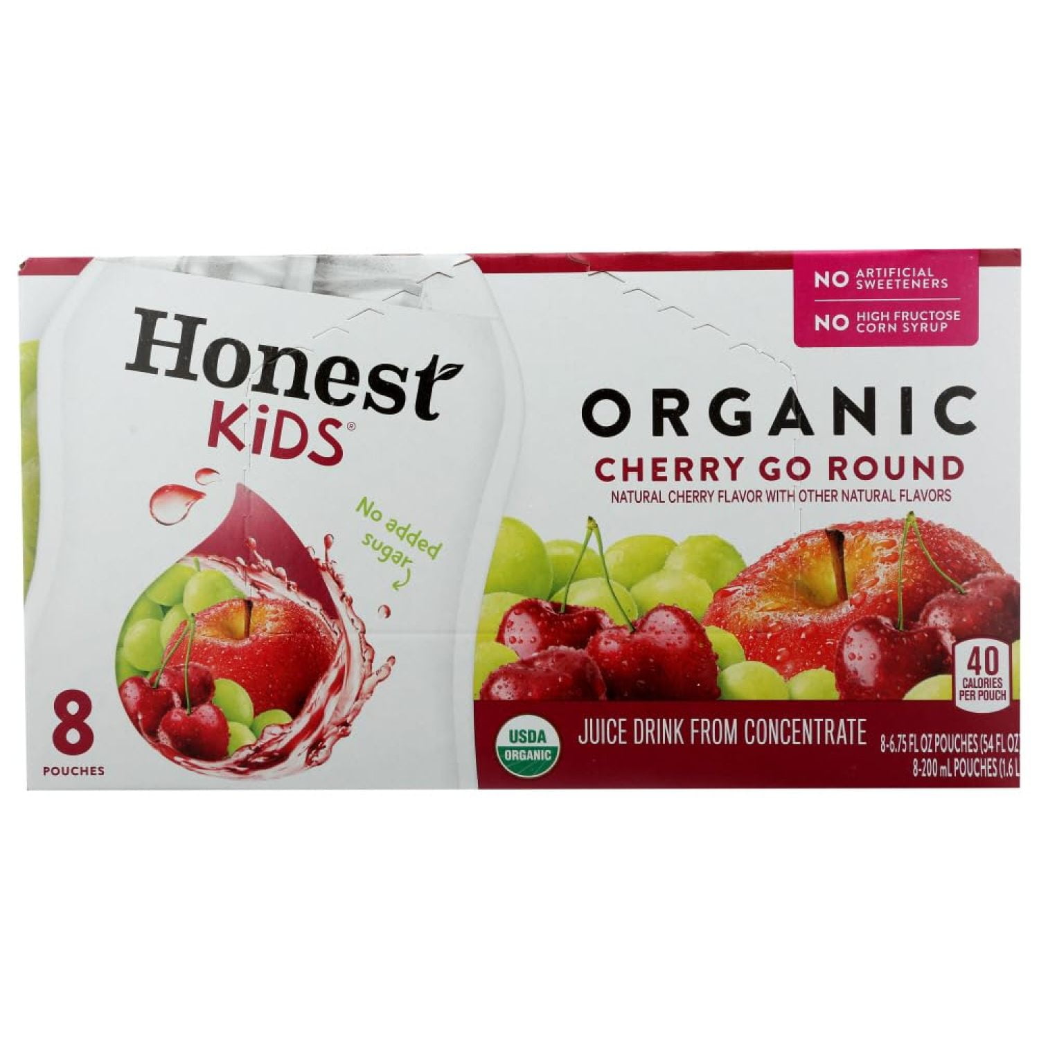 Organic Juice Drink, Cherry Go Round, 32-6.75 fl oz Pouches4 - Walmart.com