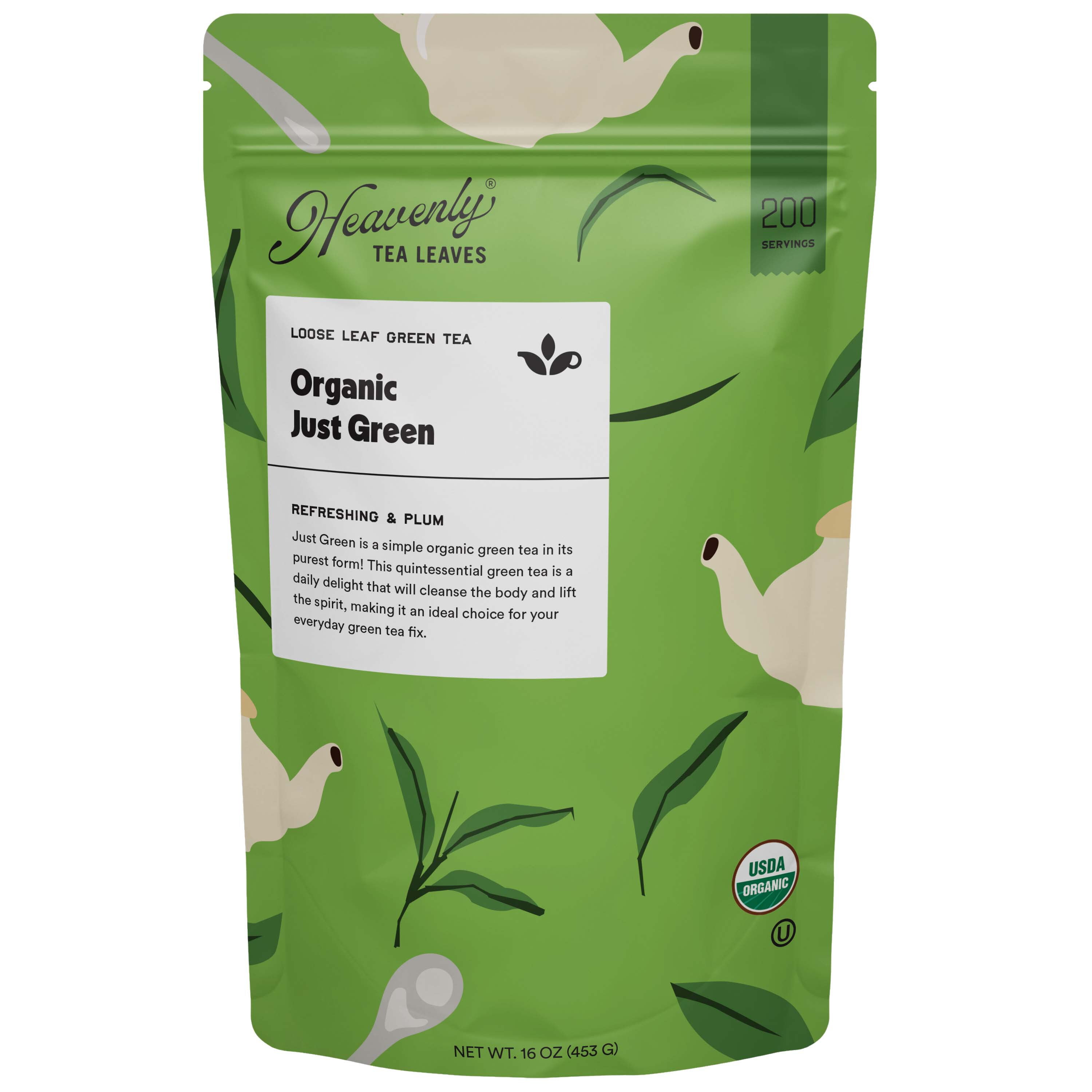 Organic Just Green, Bulk Loose Leaf Green Tea, 16 Oz. - Walmart.com