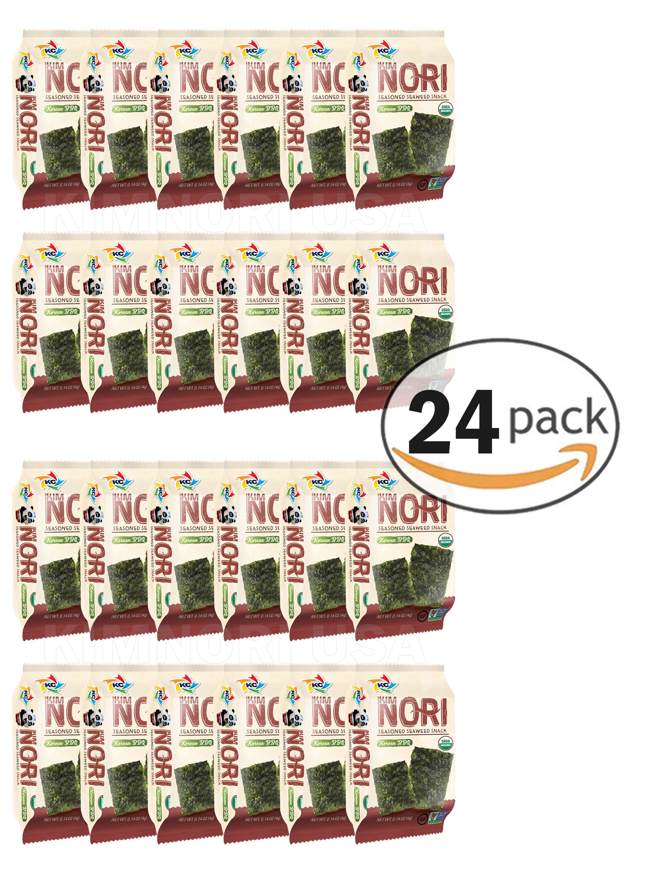 Organic Kimnori Seasoned Roasted Seaweed Snacks - 4g X 24 Pack Net 1.69 ...