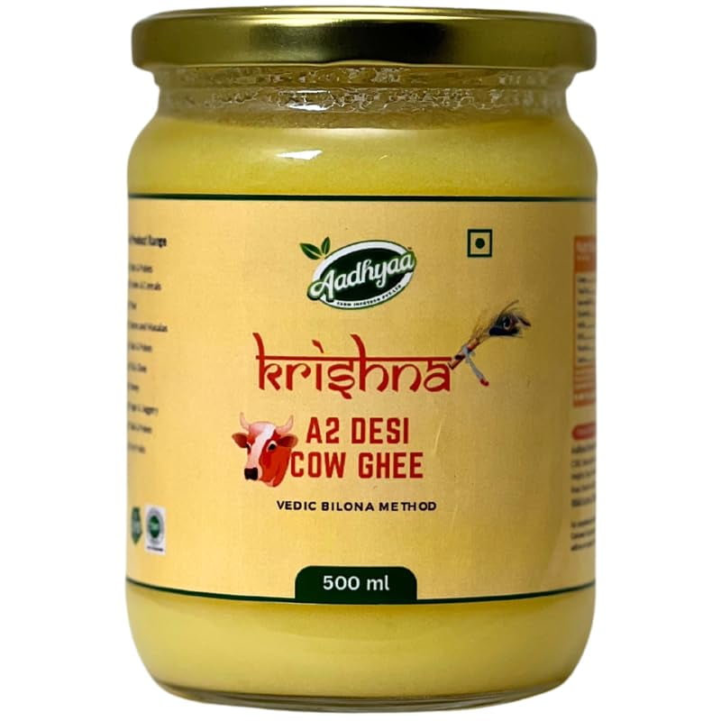 Organic Krishna A2 Desi Cow Ghee By Aadhyaa | Vedic Bilona Method Hand ...