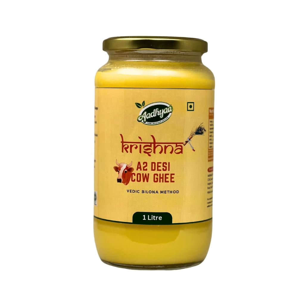 Organic Krishna A2 Desi Cow Ghee By Aadhyaa | Vedic Bilona Method Hand ...