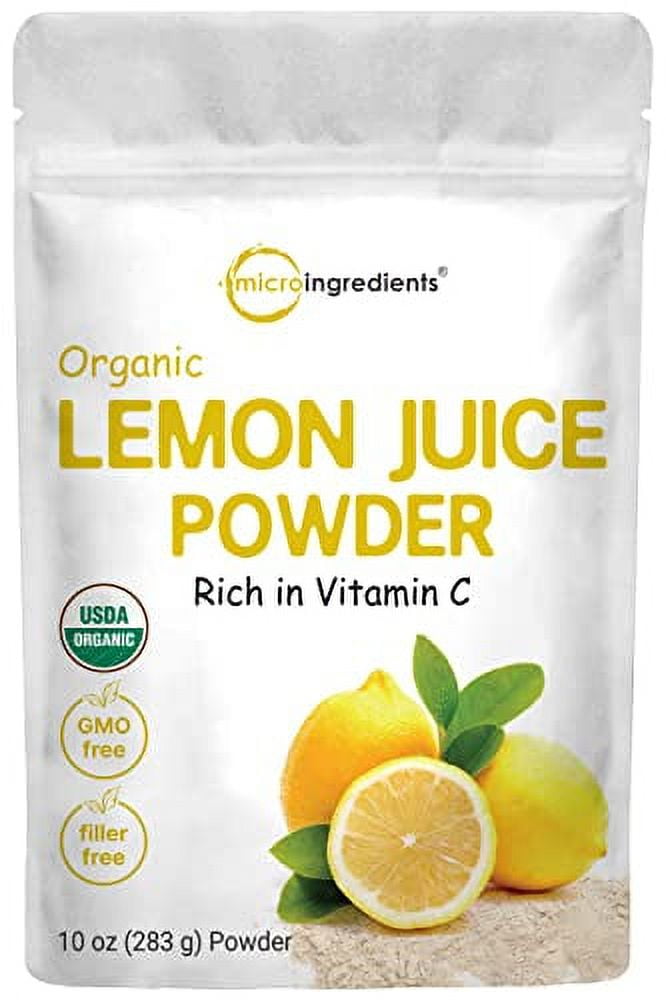 Organic Lemon Juice Powder, 10 Ounce, Cold Pressed Concentrated Powder ...