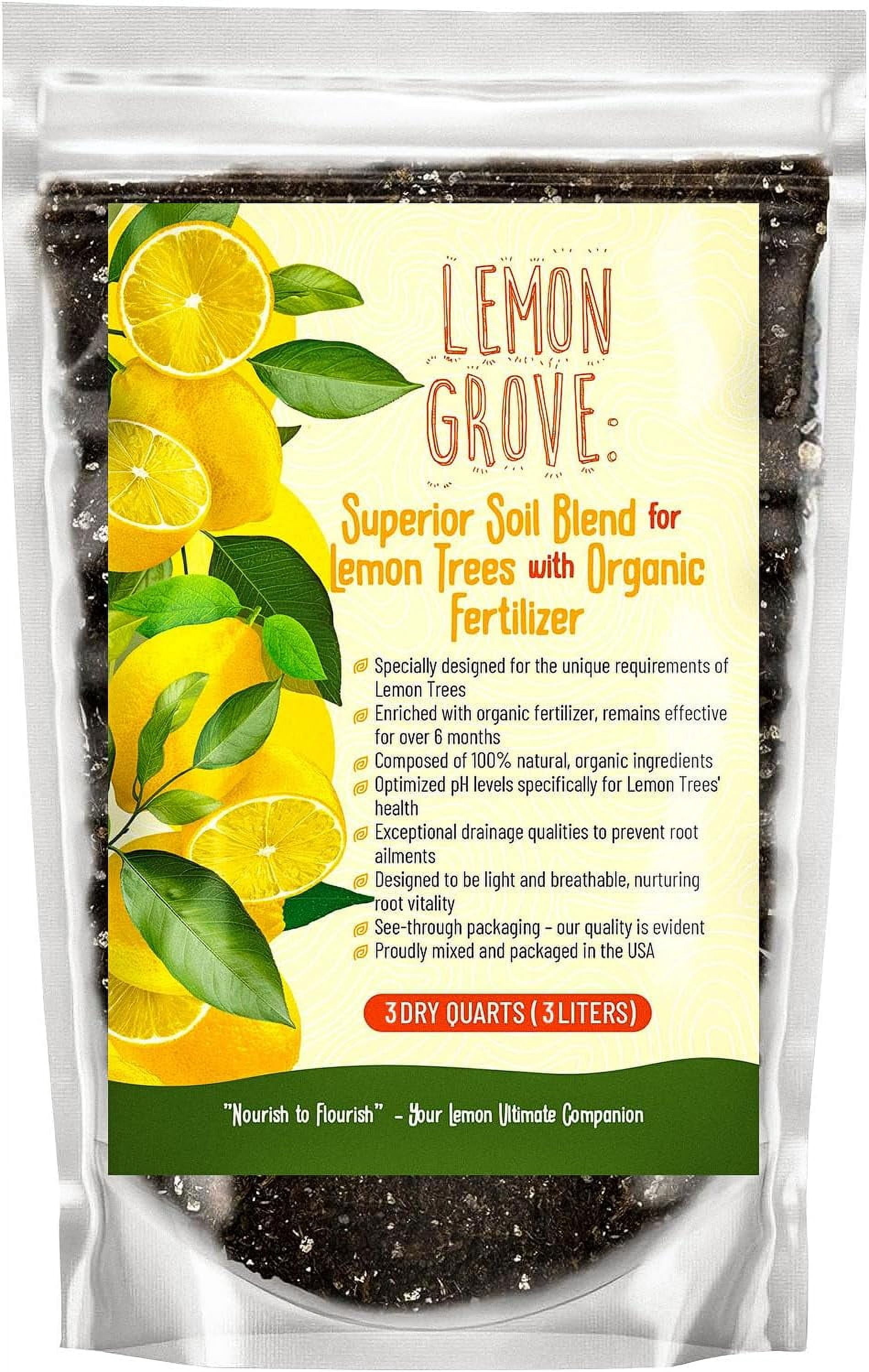 Organic Lemon Tree – Citrus Potting Mix with Organic Fertilizer – Ideal ...