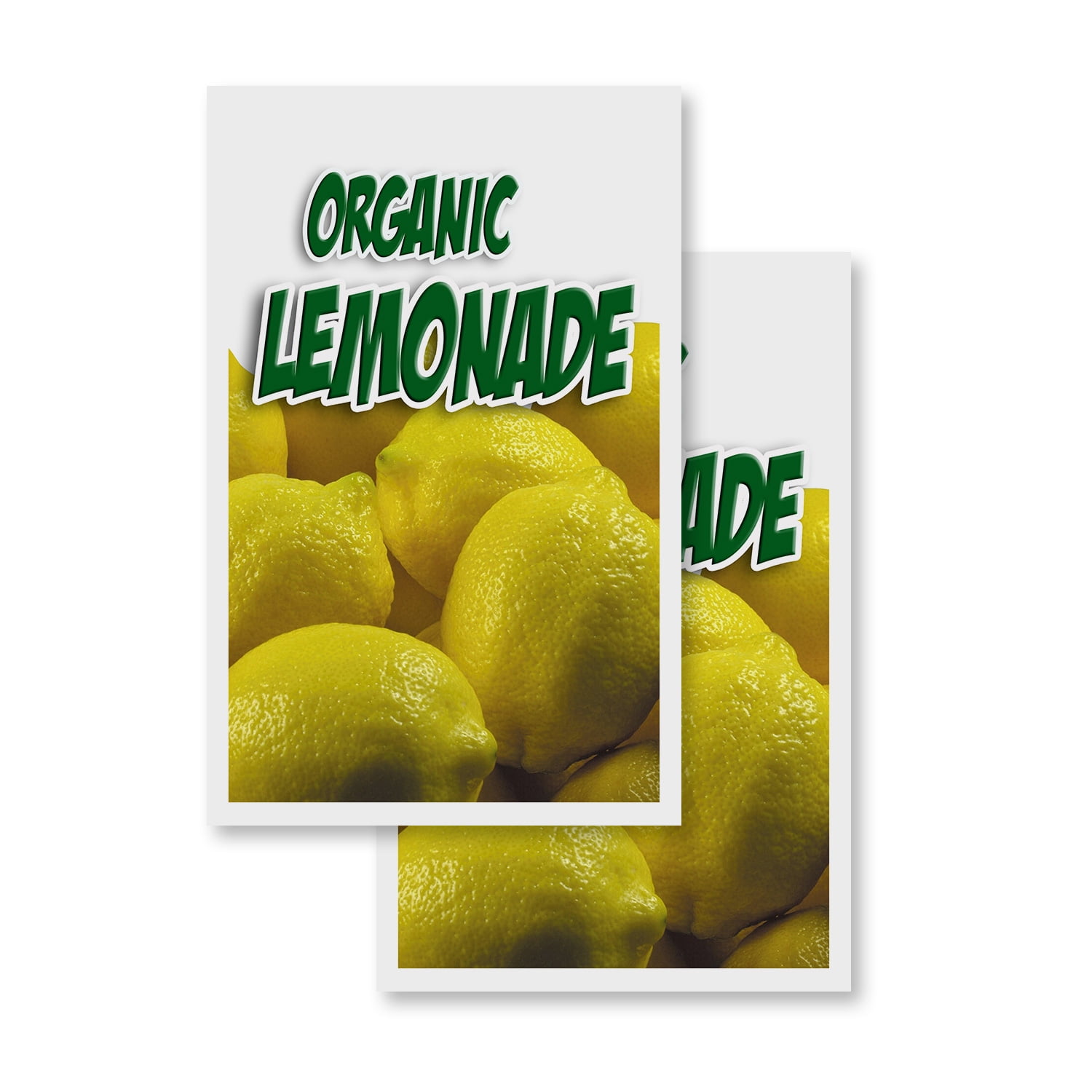 Organic Lemonade (2-PACK) 24" x 36" Vinyl Decals | Sign Insert Peel ...