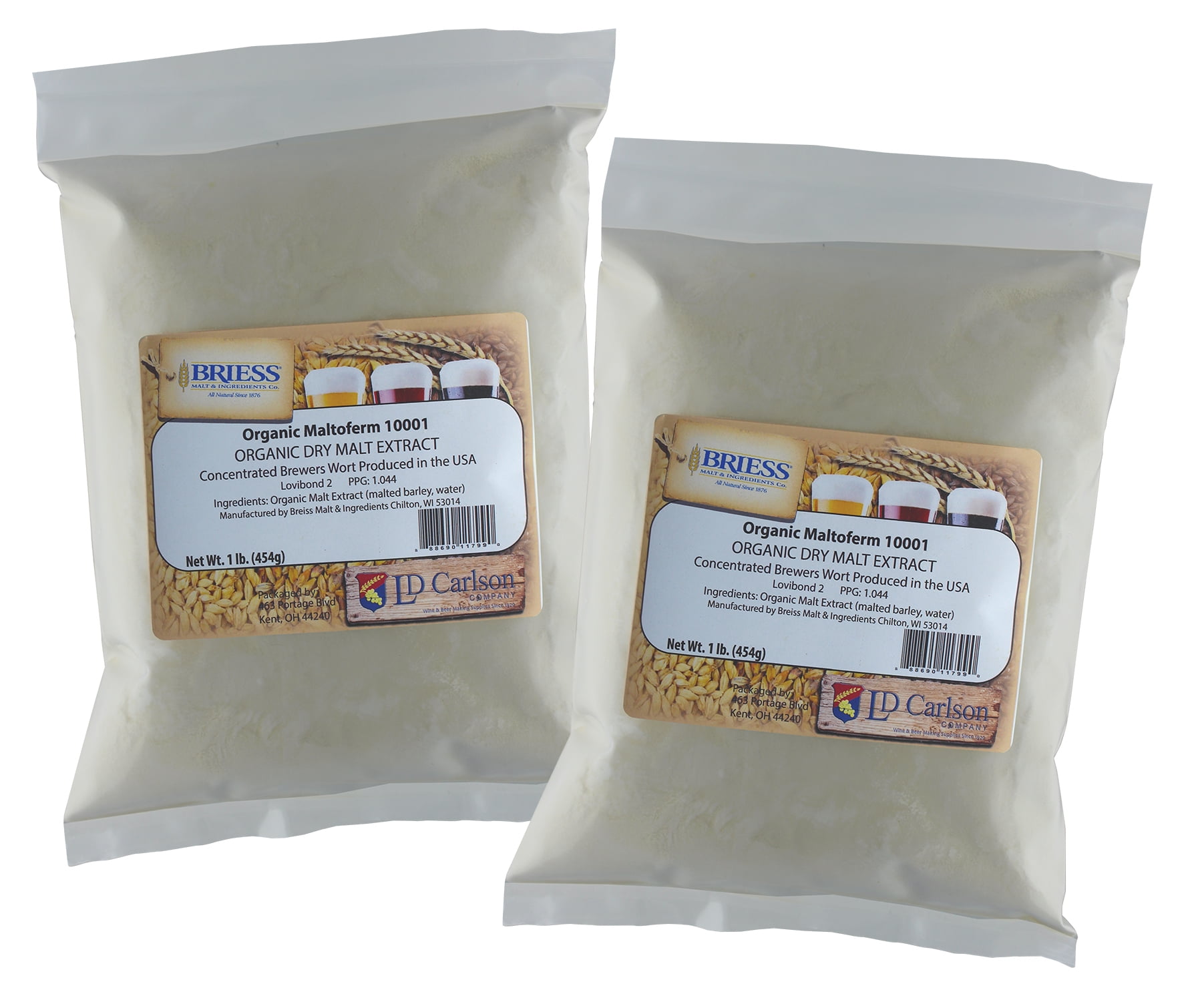 Organic Light Dried Malt Extract DME - Maltoferm 10001-1 Lb (Two Pack ...