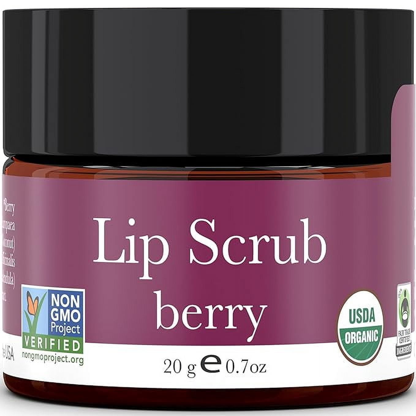 Organic Lip Scrub Berry - Lip Scrubs Exfoliator & Moisturizer, Lip ...