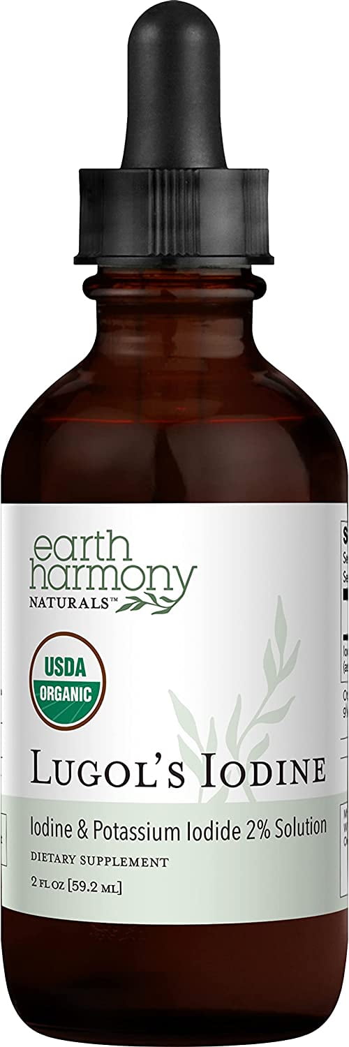 Organic Lugols Iodine Liquid Pure Supplement Drops for Thyroid Support ...