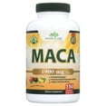 Organic Maca Root Black, Red, Yellow 1900 mg per serving - 150 Vegan ...
