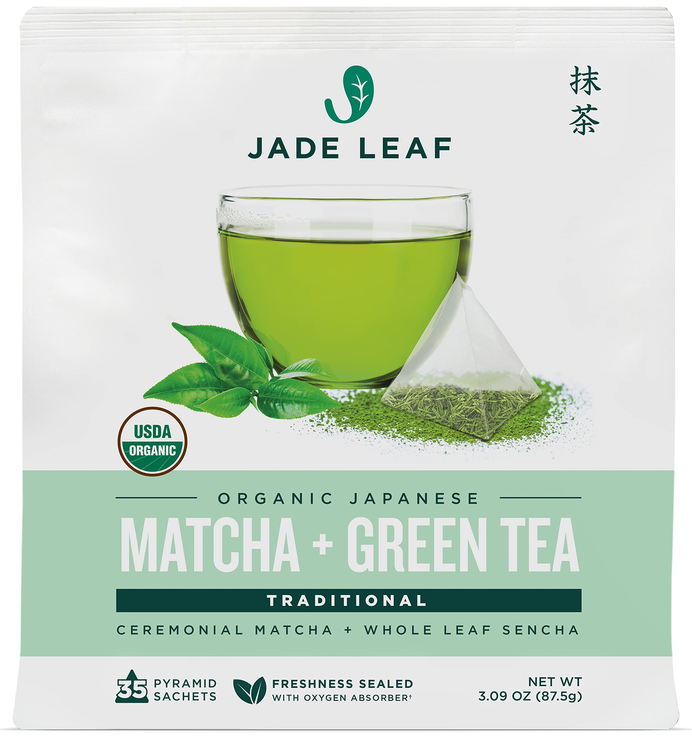 Organic Matcha + Green Tea Bags - Traditional - Ceremonial Matcha ...