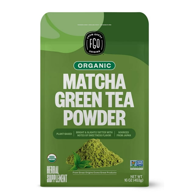 Organic Matcha Green Tea Powder, Japanese Culinary Grade, Resealable ...