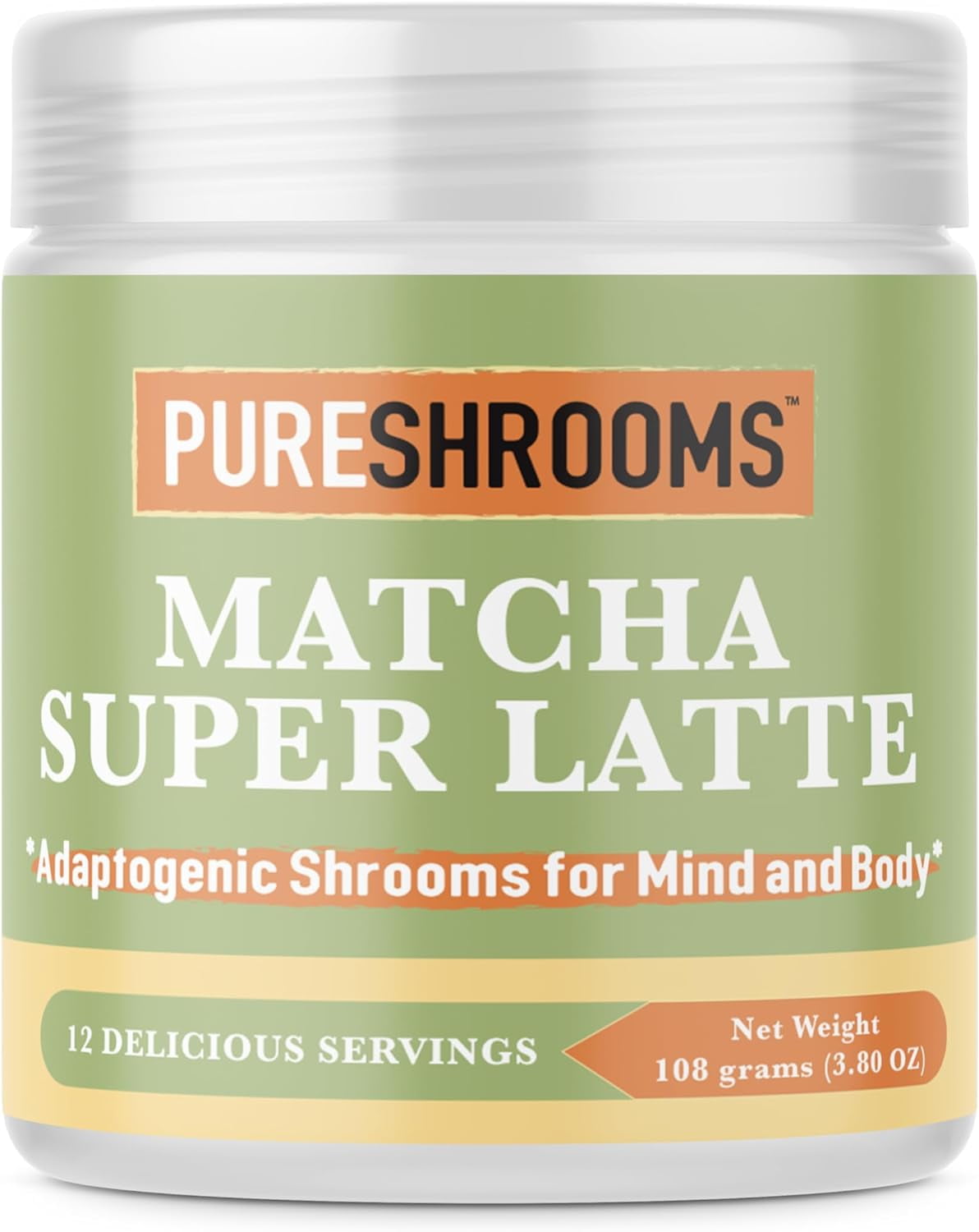 Organic Matcha Super Latte with Coconut Milk, MCT Oil, Lion's Mane ...