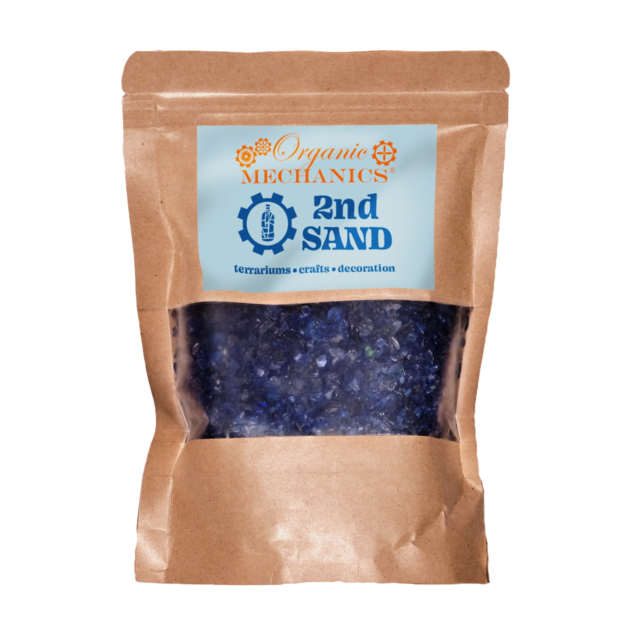 Organic Mechanics 2nd Sand - Cobalt Blue Recycled Glass, 1lb - Eco ...