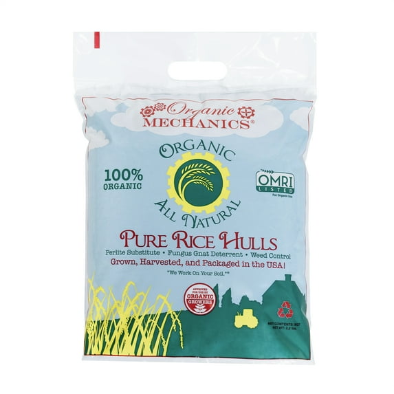 Organic Mechanics Super Soil Pure Rice Hulls, Natural Perlite ...
