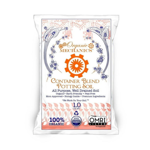 Organic Mechanics Container Blend Potting Soil, 1 Cubic Foot – with ...