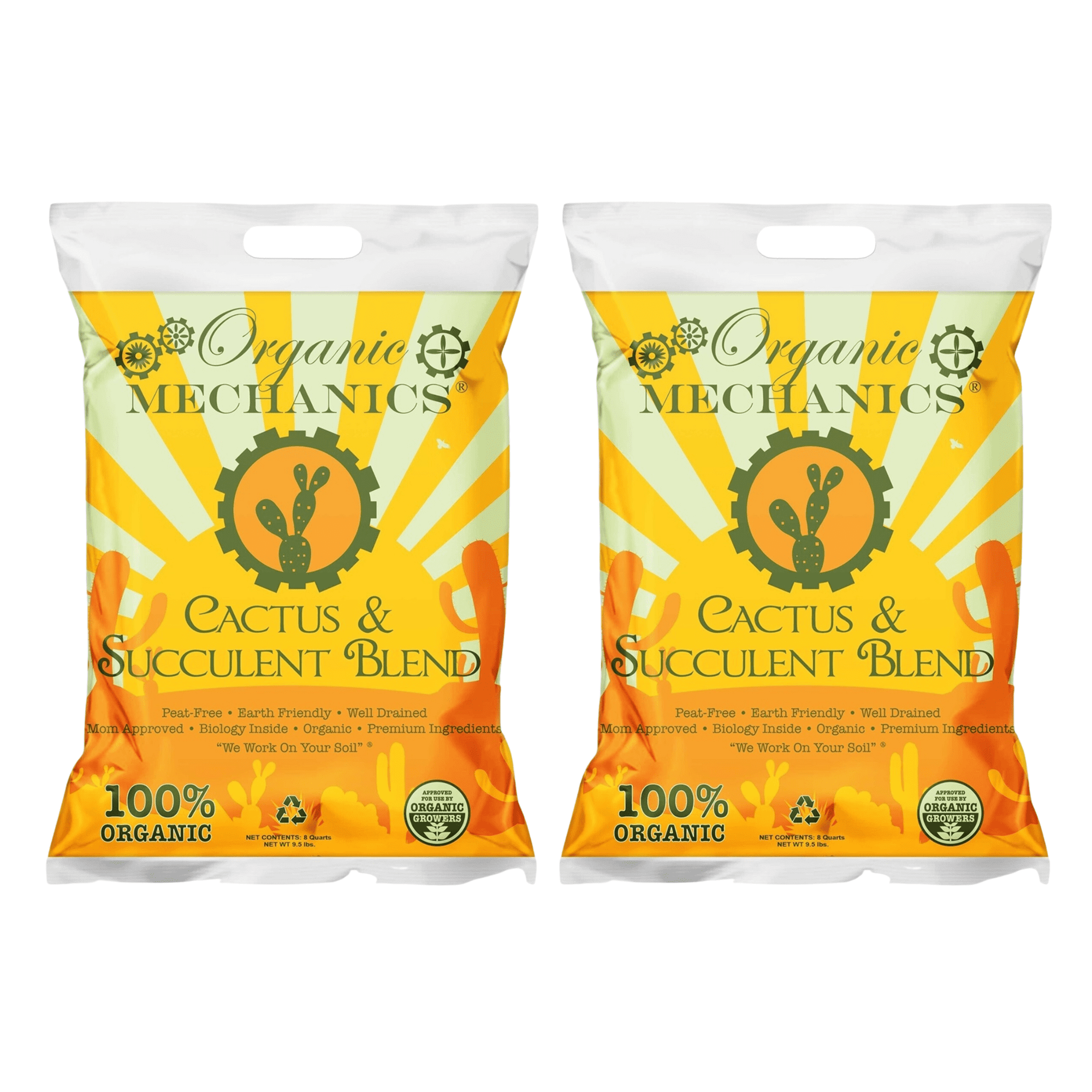 Organic Mechanics Cactus and Succulent Blend Potting Soil, 8 Quarts ...