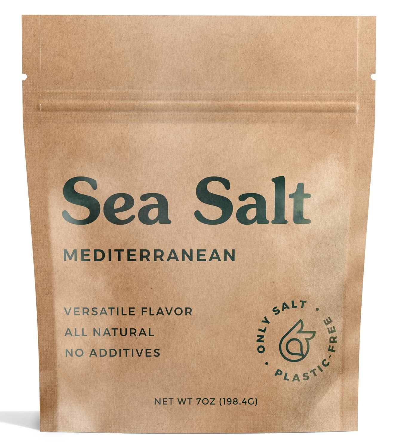 Only Organic Mediterranean Sea MZF22 Salt - Fine Grain Kosher Salt Rich ...