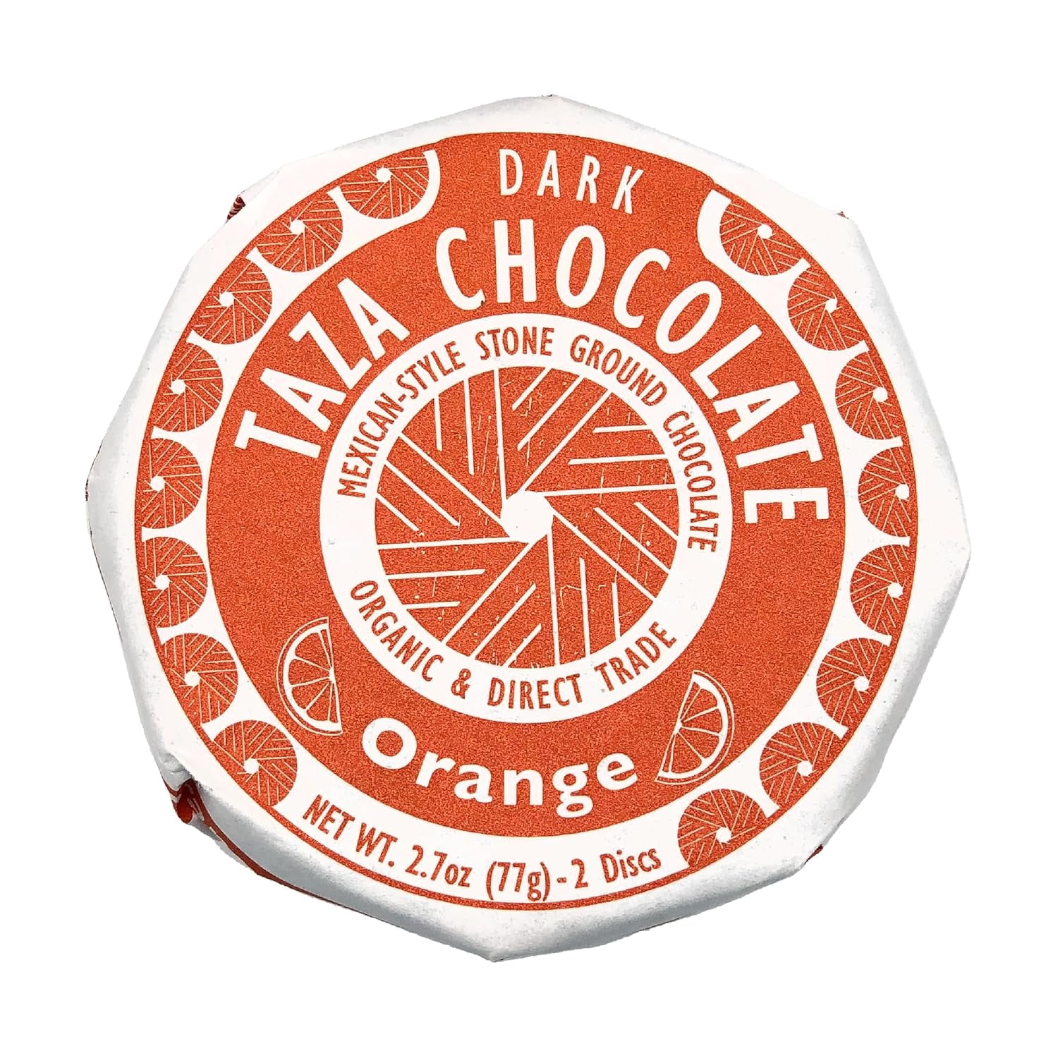 Organic Mexican-Style Disc 50% Dark Chocolate, Orange, 2.7 Ounce (12 ...