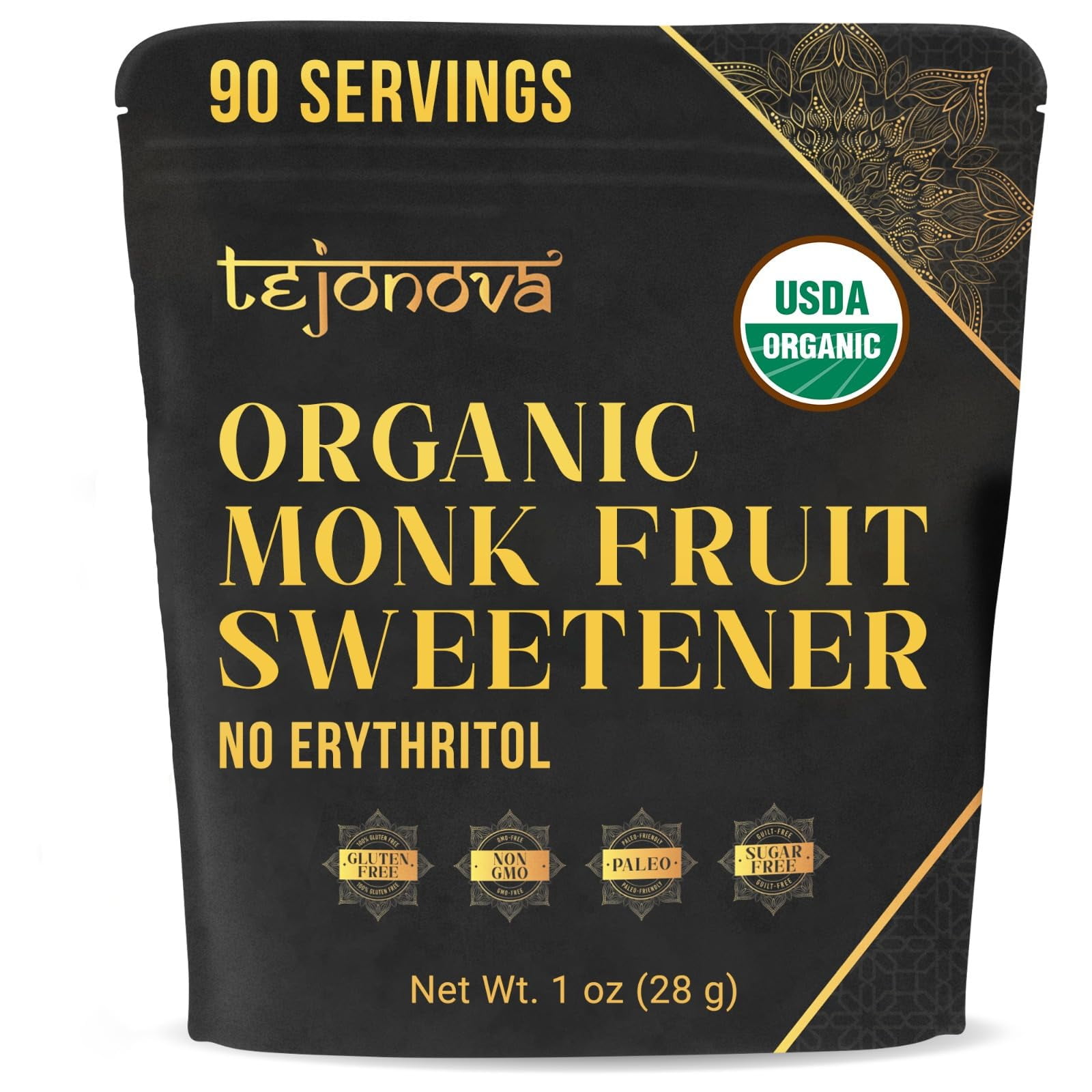 Organic Monk Fruit Powder, OLF24 Pure Monk Fruit Sweetener No ...