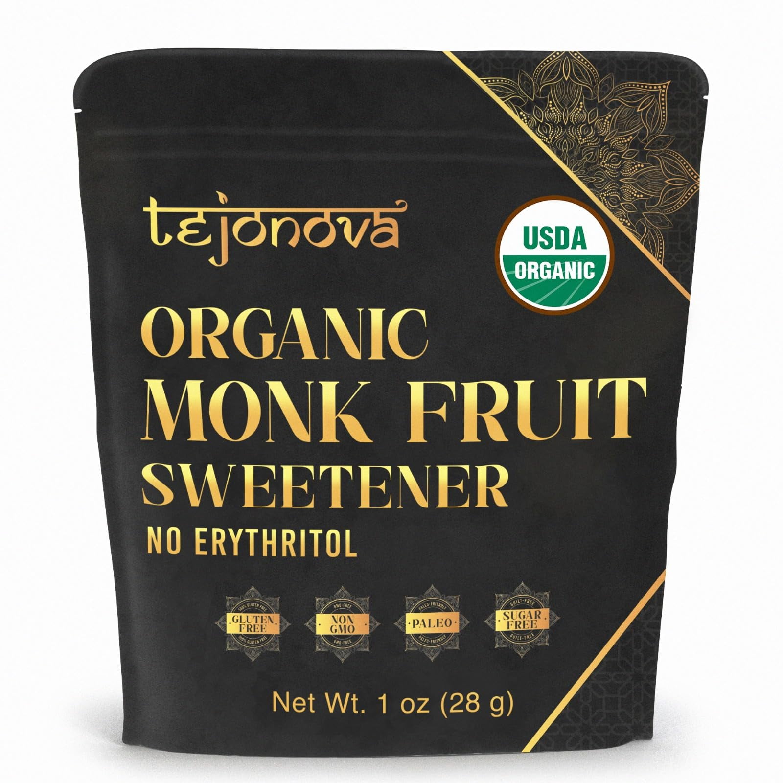Organic Monk Fruit Powder, Pure Monk COC1Fruit Sweetener No Erythritol ...