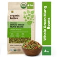 Organic Tattva Whole Green Mung Beans 4LB, Dry Green Moong Dal Lentils ...