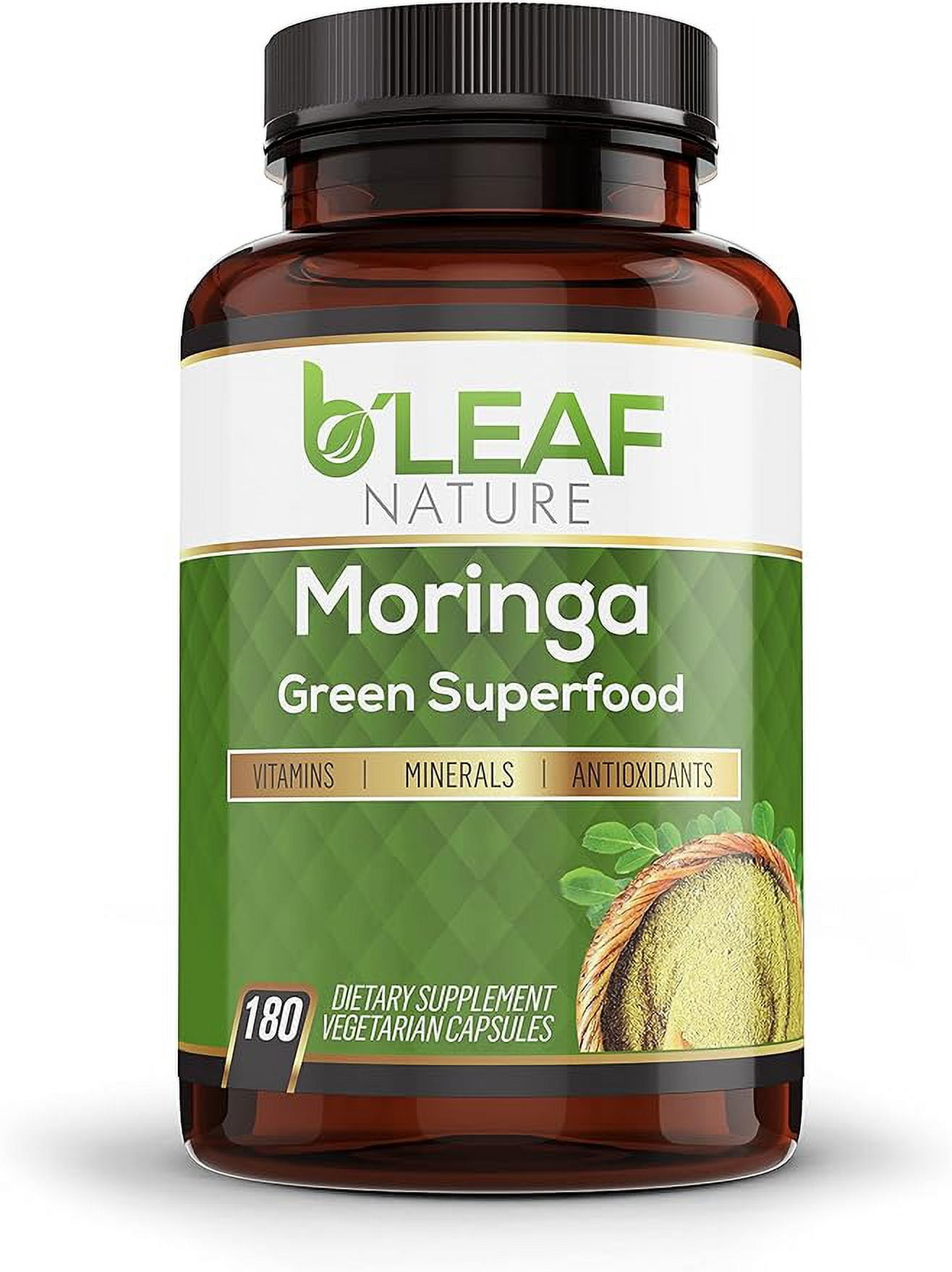 Organic Moringa 180 Capsules 1000mg - Immune System and Energy Booster ...