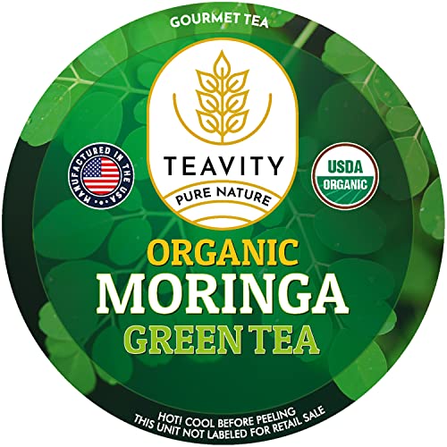 Organic Moringa Green Tea Pods for - Naturally Caffeinated by (36 Tea ...