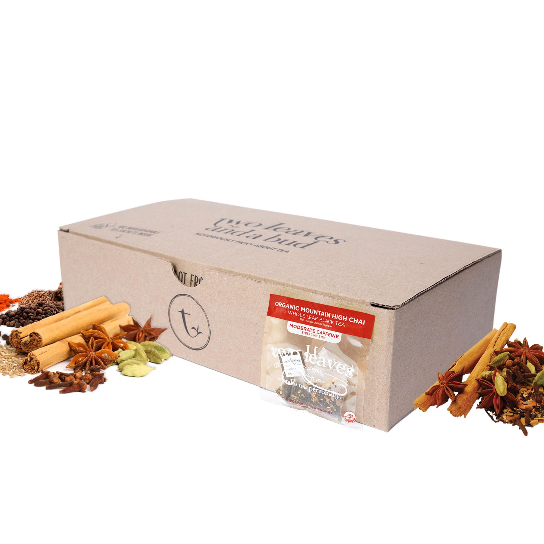 Organic Mountain High Chai Tea Bags, Whole Leaf Black Tea And Spices In ...