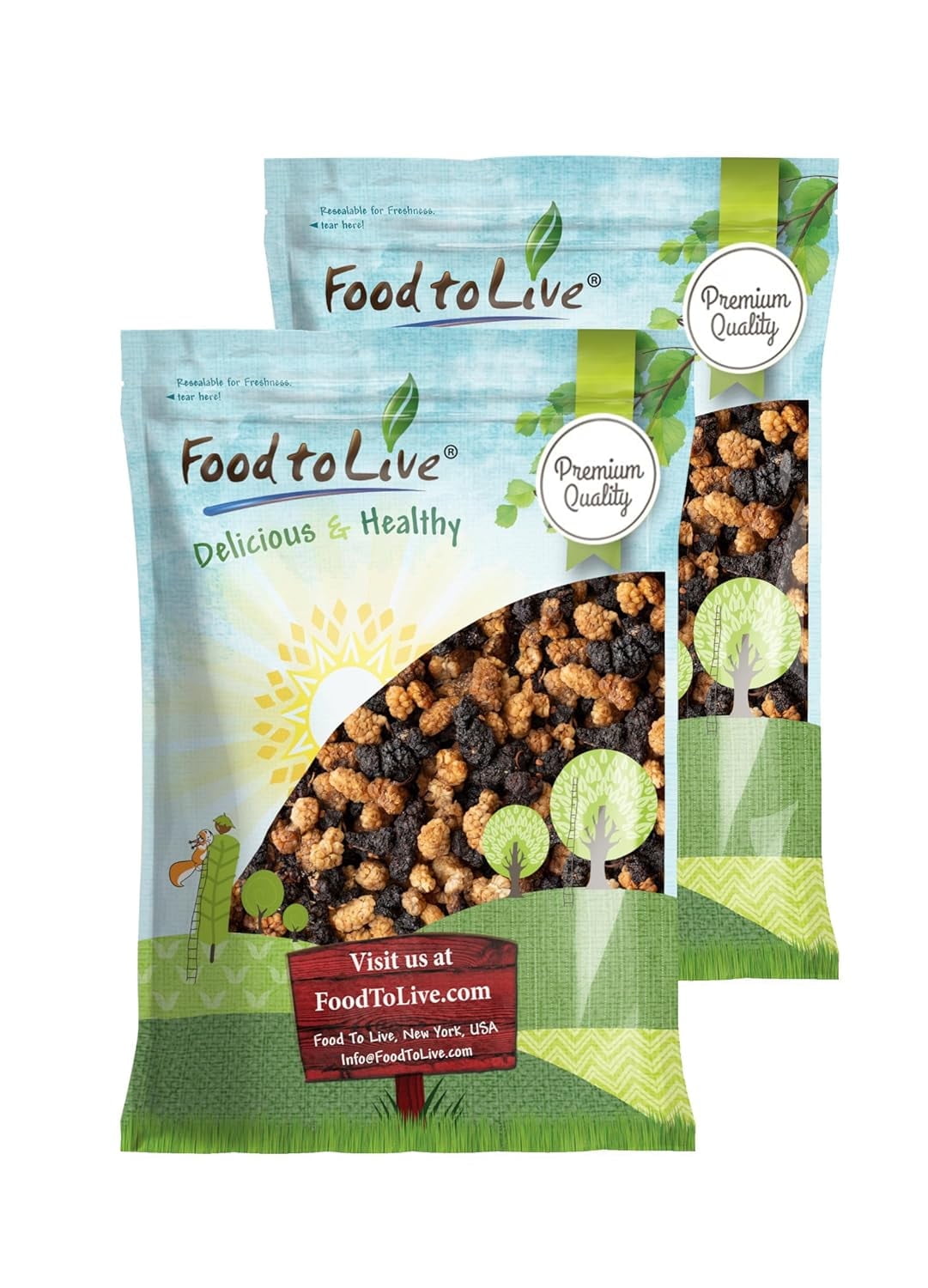 Organic Mulberry Mix, 10 Pounds – Vegan, Kosher, Bulk - by Food to Live ...