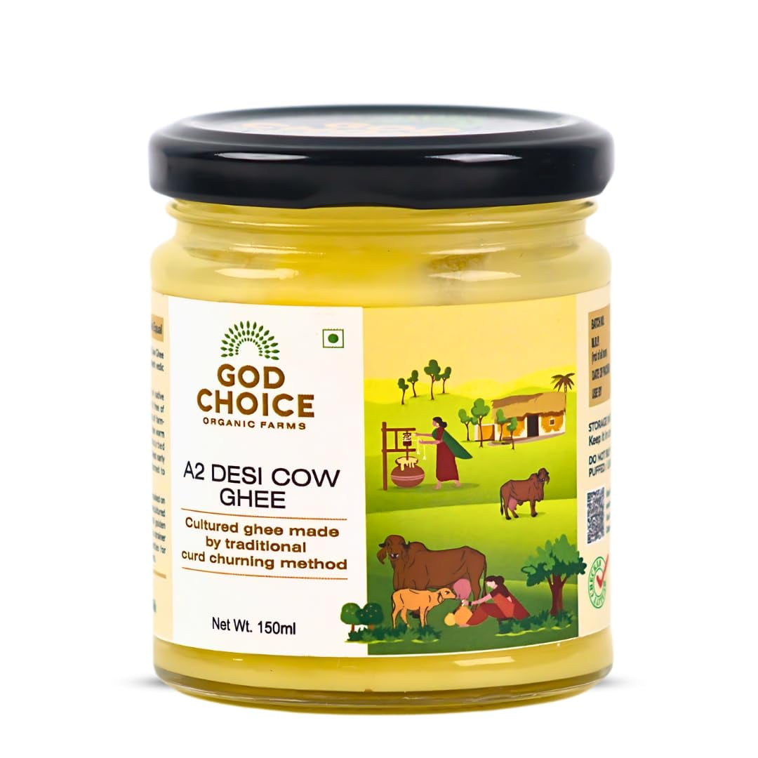Organic Natural A2 Desi Cow Ghee By God Choice Organic Farms | High In ...