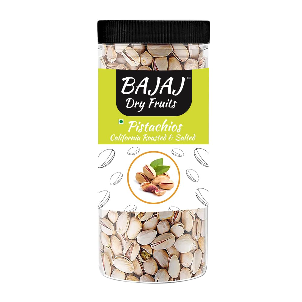 Organic Natural California Roasted & Salted Pistachios By Bajaj Dry Fruits 250gm, | Super ...