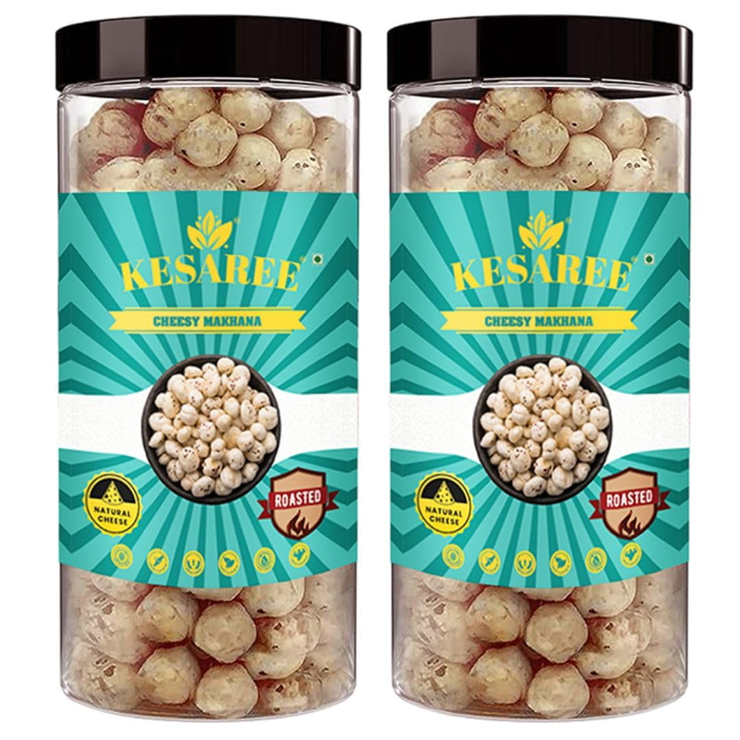 Organic Natural Cheesy Masala Makhana By Kesaree 160gm, (80gm * 2 ...