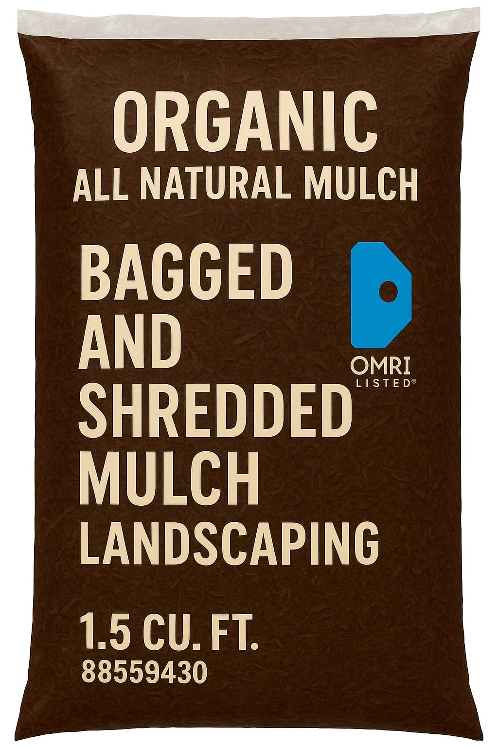 Organic All Natural Mulch for Landscaping, Shredded and Bagged, OMRI ...