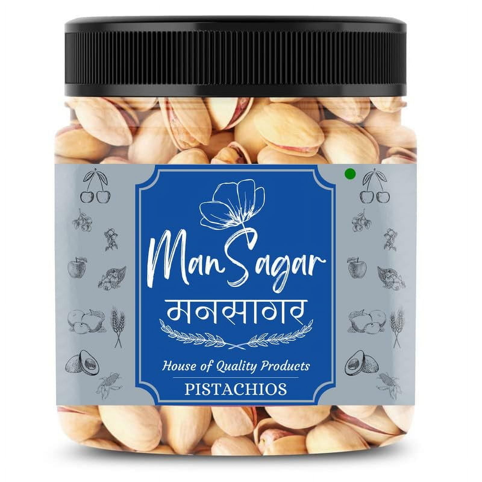 Organic Natural Pistachios By ManSagar 250gm, | Naturally Delicious ...