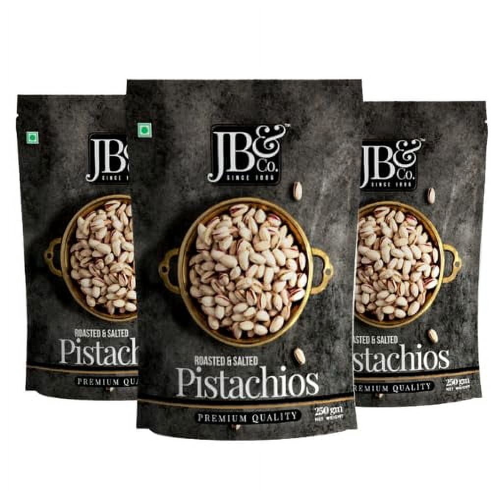 Organic Natural Pistachios With Shell By JB&CO 750gm, (250gm * Pack Of ...