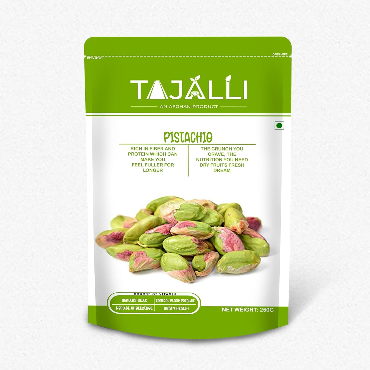 Organic Natural Pistachios Without By Shell Tajalli 1kg, | Good Source ...