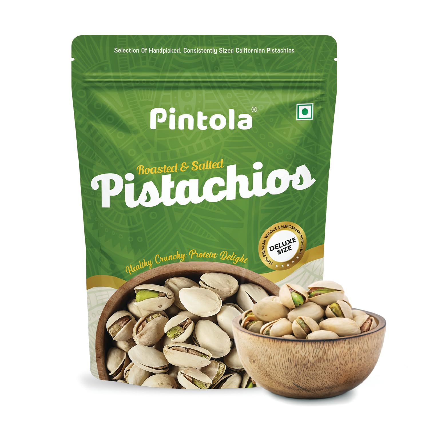 Organic Natural Roasted & Salted Pistachios Inshell By Pintola 200gm, | Rich In Nutrients ...