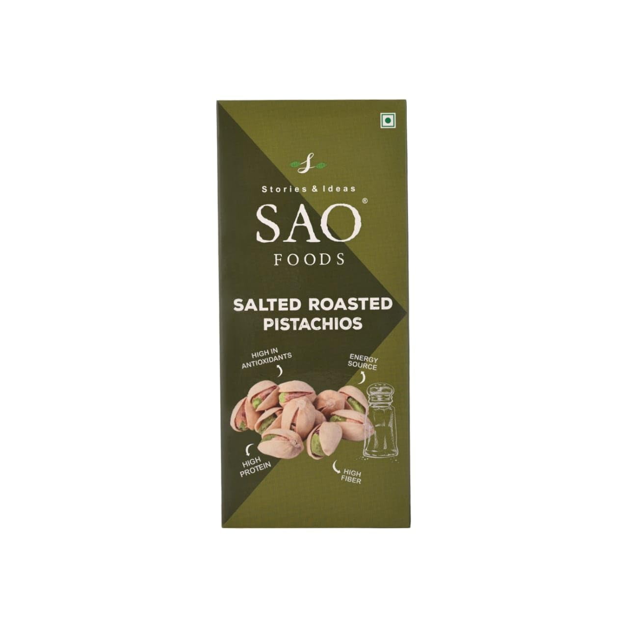 Organic Natural Salted & Roasted Pistachios By Sao Foods 225gm ...