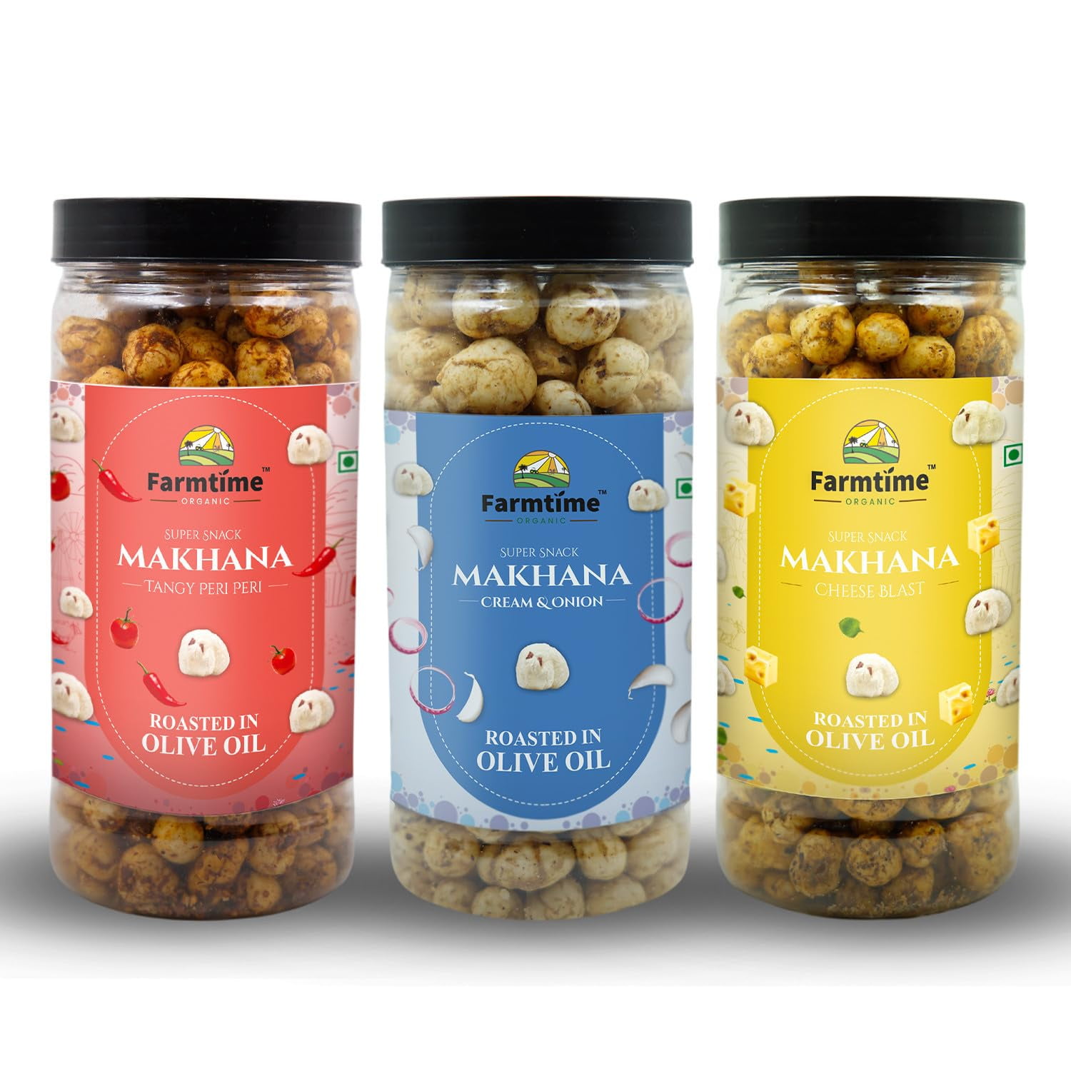 Organic Natural Tangy Peri Peri + Cream & Onion + Cheese Blast Roasted ...