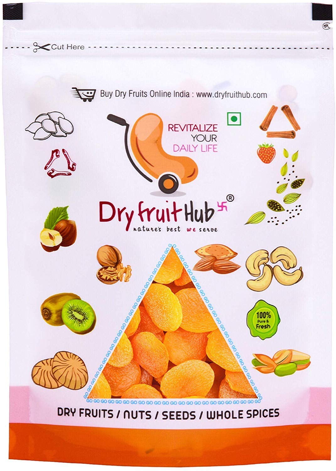 Organic Natural Turkish Apricot/ Khumani By Dry Fruit Hub 400gm ...