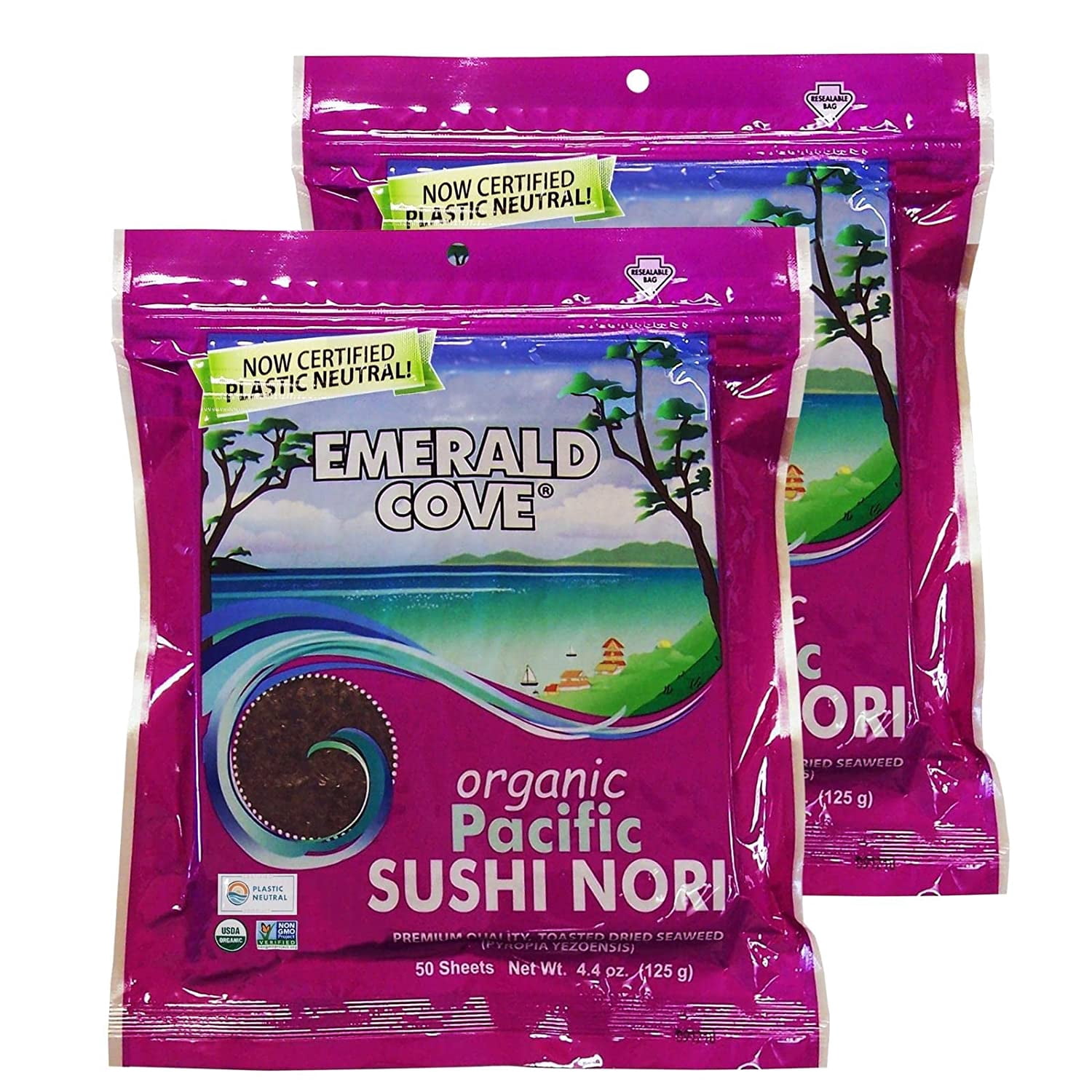 Organic Nori Sheets for Sushi, Onigiri, Wraps, Non-GMO, Roasted Nori ...