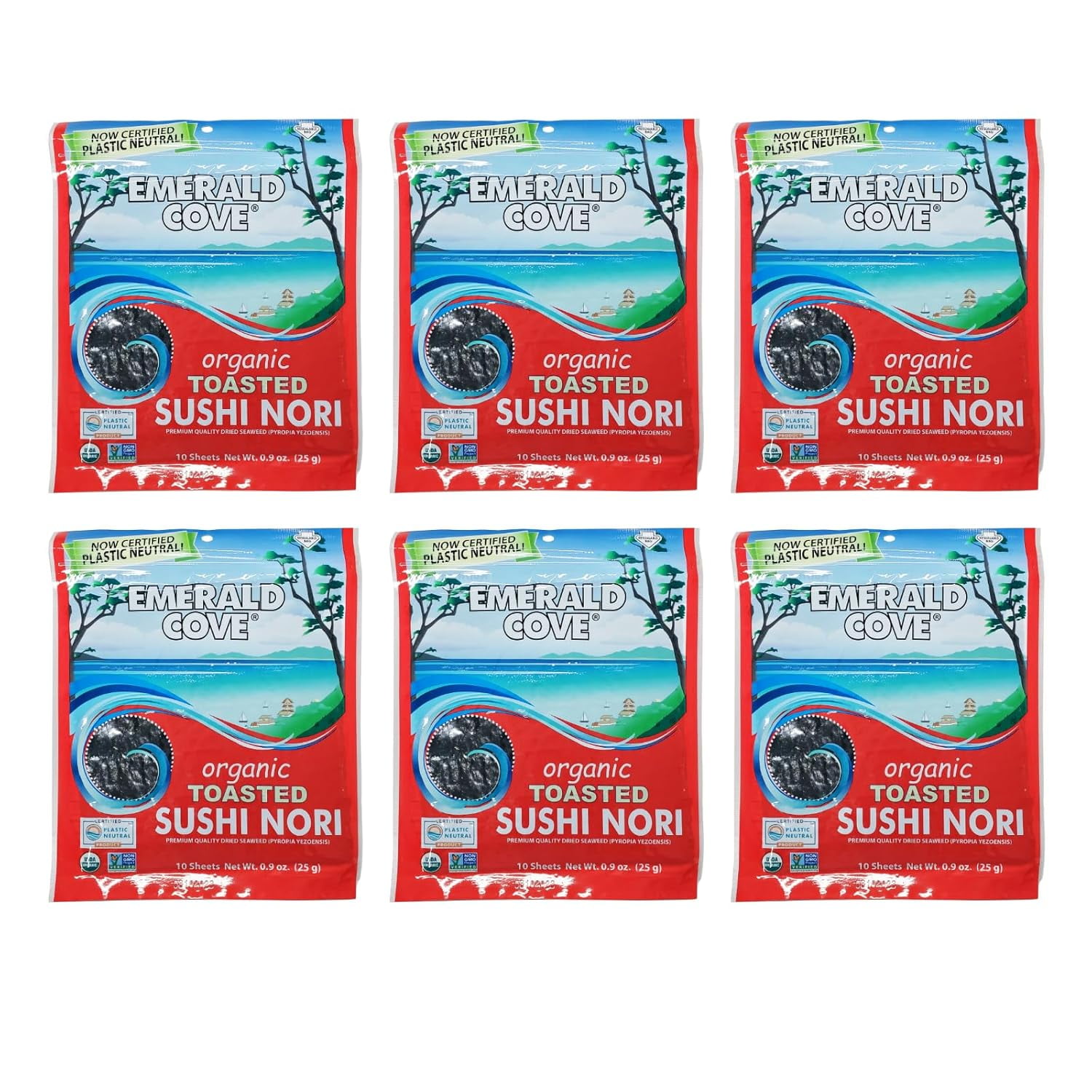 Organic Nori Sheets for Sushi, Onigiri, Wraps, Non-GMO, Roasted Nori ...