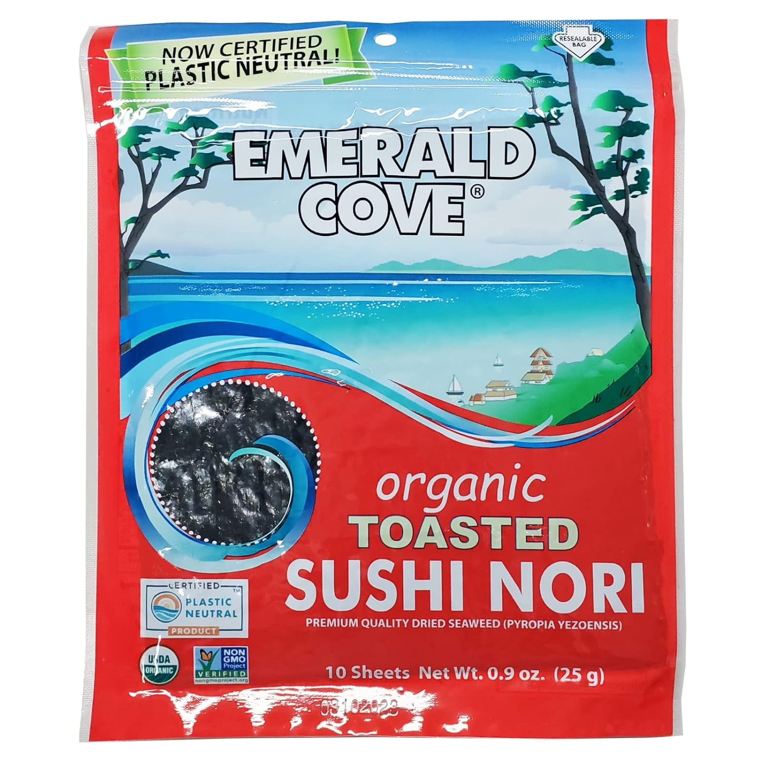 Organic Nori Sheets for Sushi, Onigiri, Wraps, Non-GMO, Roasted Nori ...