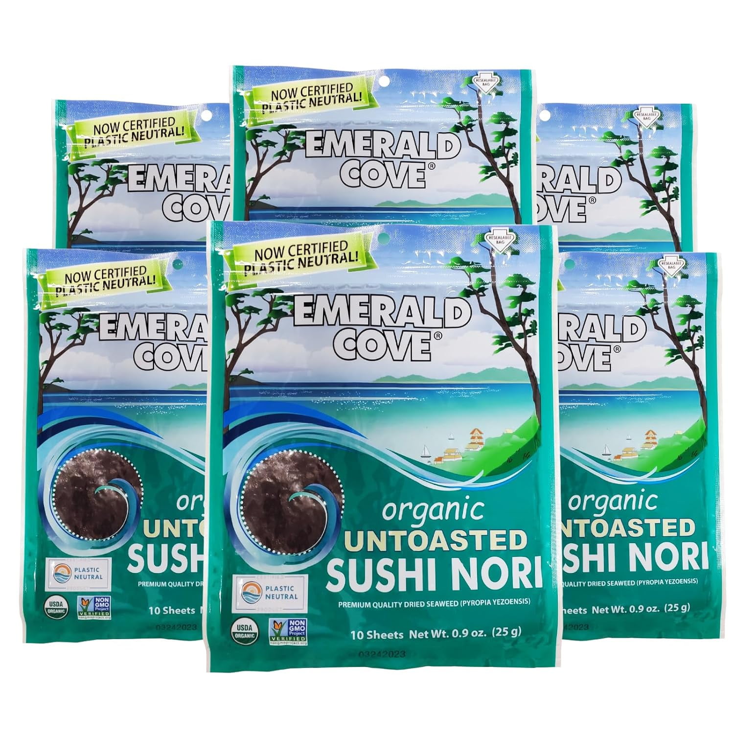 Organic Nori Sheets for Sushi, Onigiri, Wraps, Non-GMO, Roasted Nori ...