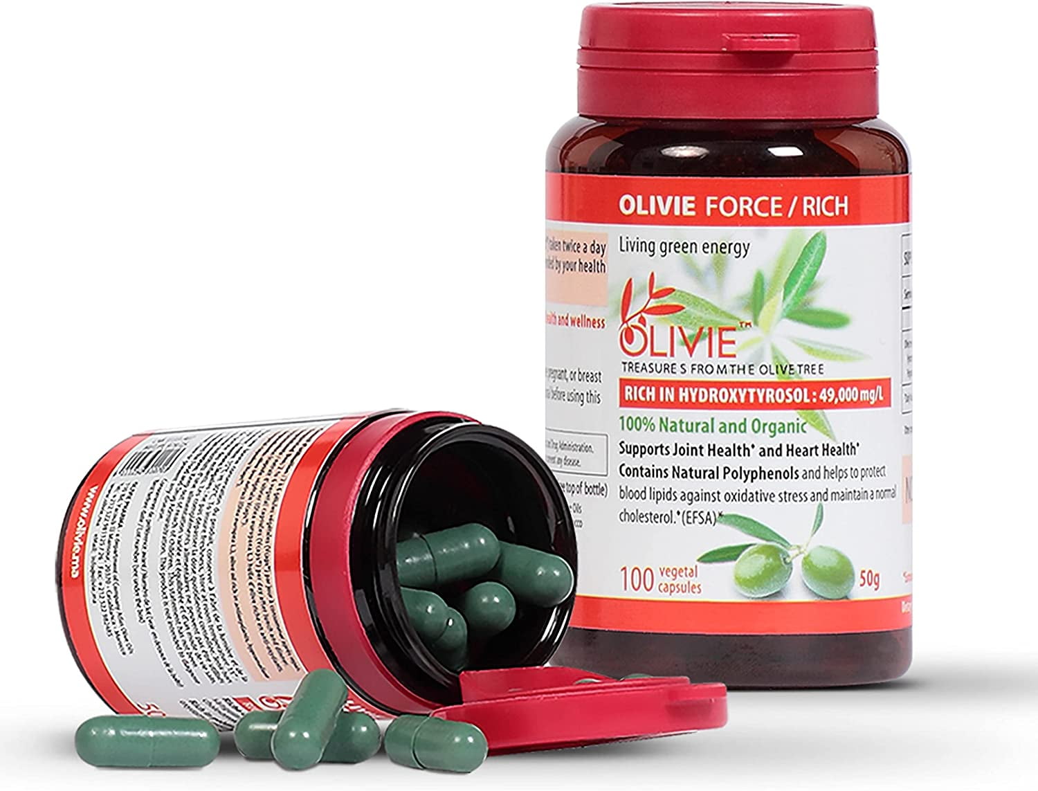 Olivie Organic Olive Leaf Extract Antioxidant Supplement 100 Veggie