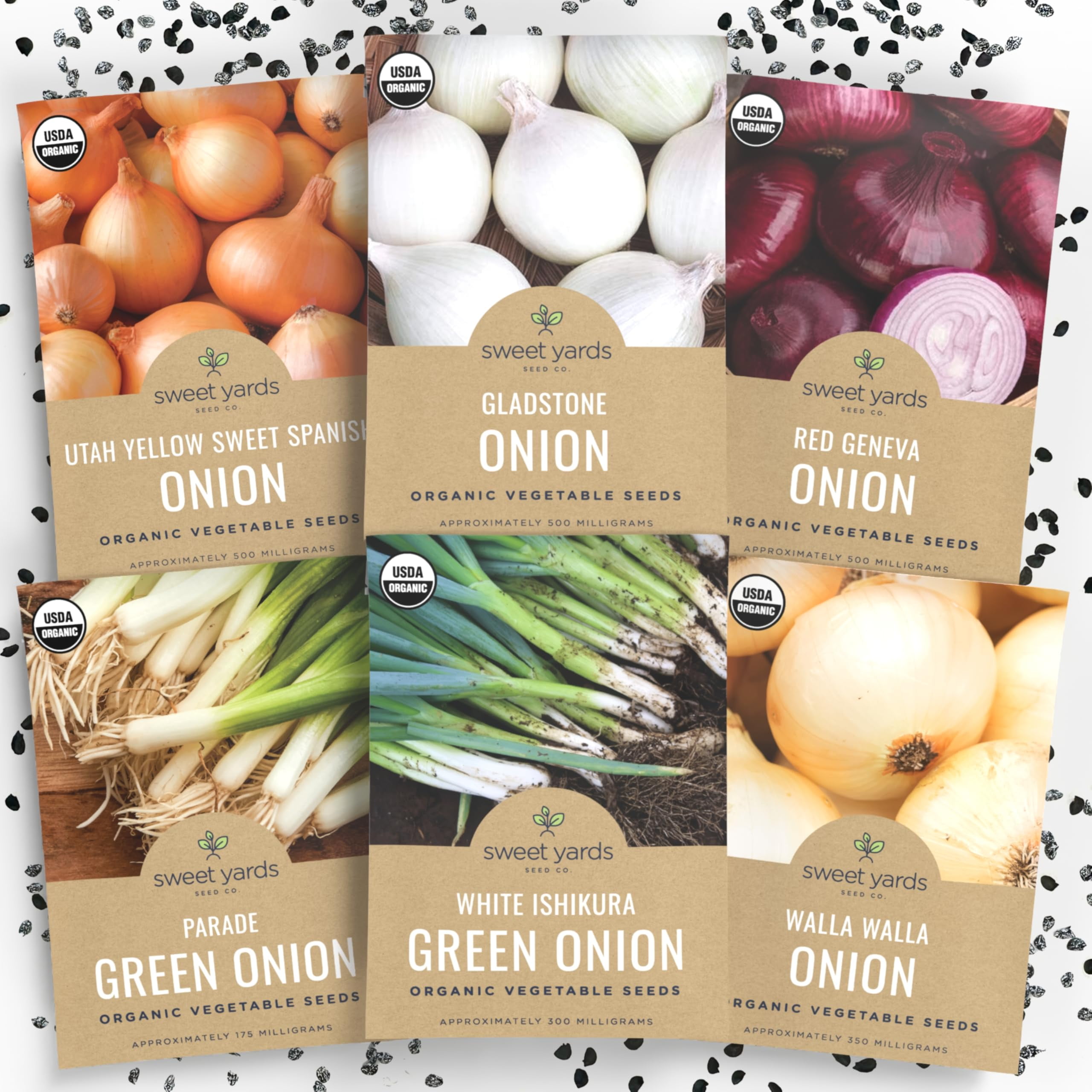 Organic Onion Seeds Variety Pack - MVR1 6 Individual Packs - 2025 ...