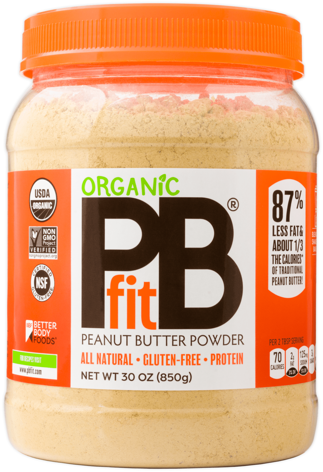 PBfit, Organic Peanut Butter Powder, 30 oz, Non-GMO - Walmart.com