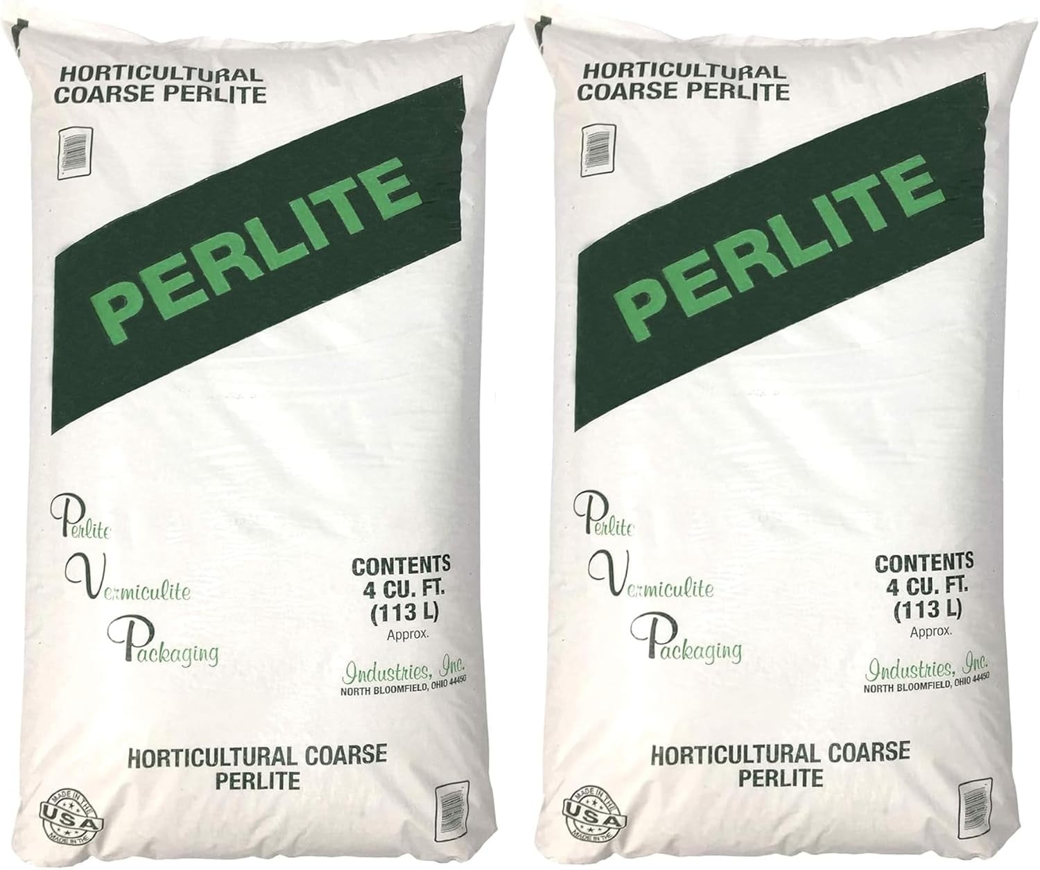 Organic Perlite Planting Soil Additive, White, 4-Cubic Feet (2-Pack ...
