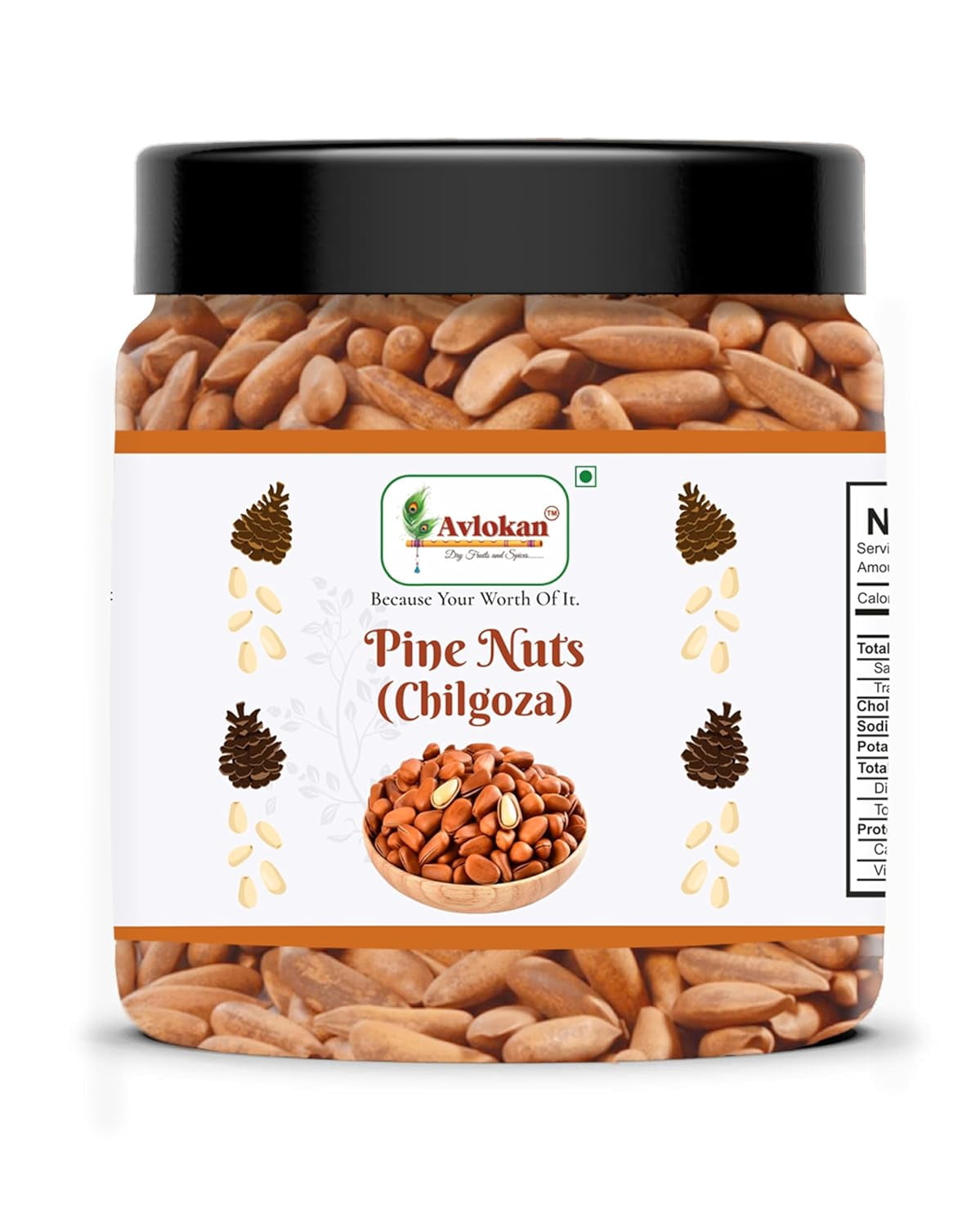 Organic Pine Nuts With Shell By Avlokan 250gm, | Rich Source Of Protein ...