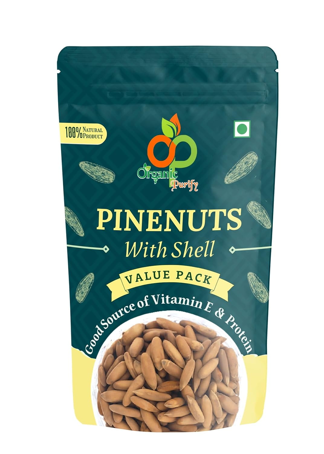 Organic Pine Nuts With Shell (Chilgoza) By Organic Purify 250gm, | Good ...