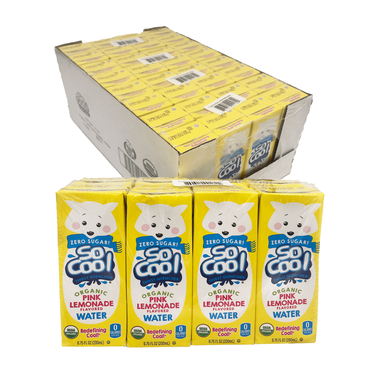 Organic Pink Lemonade Flavored Water 6.75 Fl Oz Pack of 32 Cartons ...